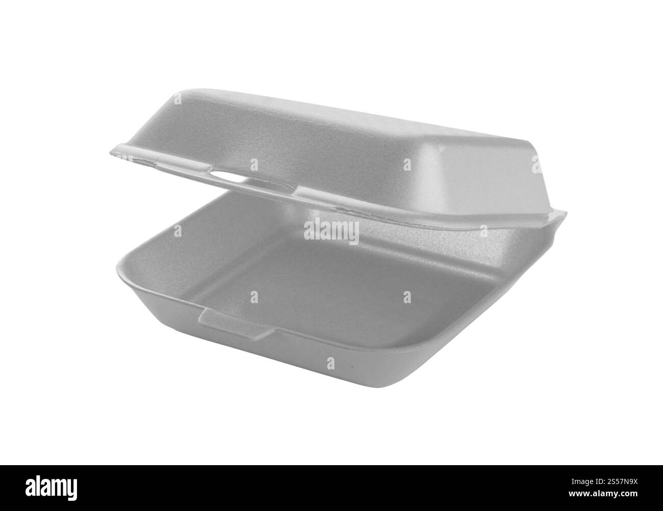 Styrofoam container empty on white background. Styrofoam container ...