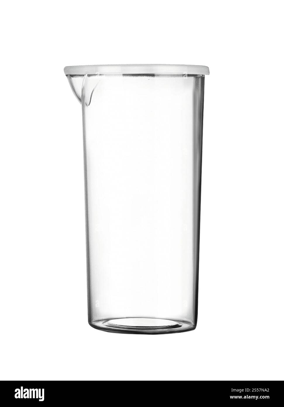 Empty plastic measuring cup isolated on white background. Empty plastic ...