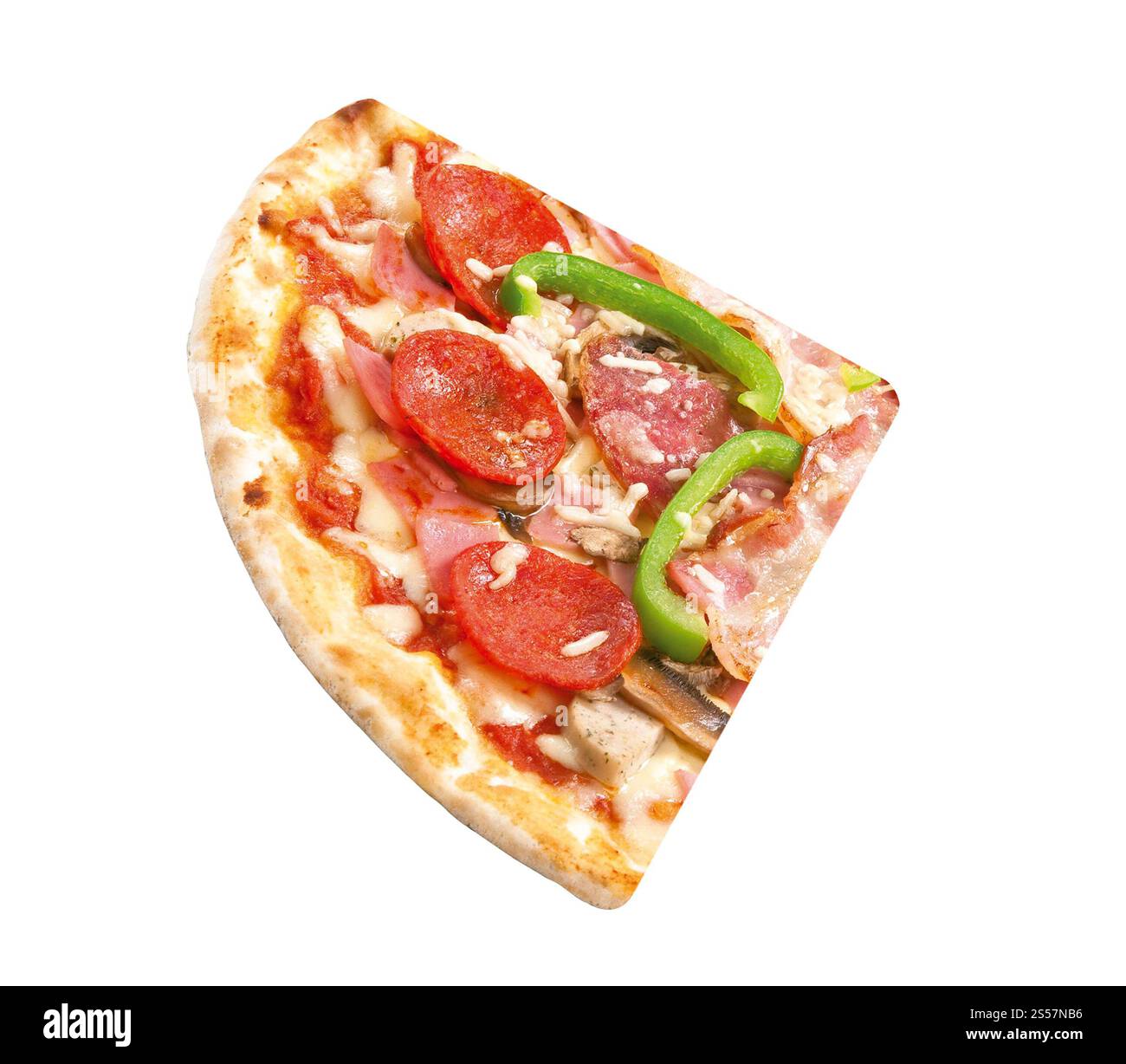 Cut off slice pizza isolated on white background. Cut off slice pizza ...