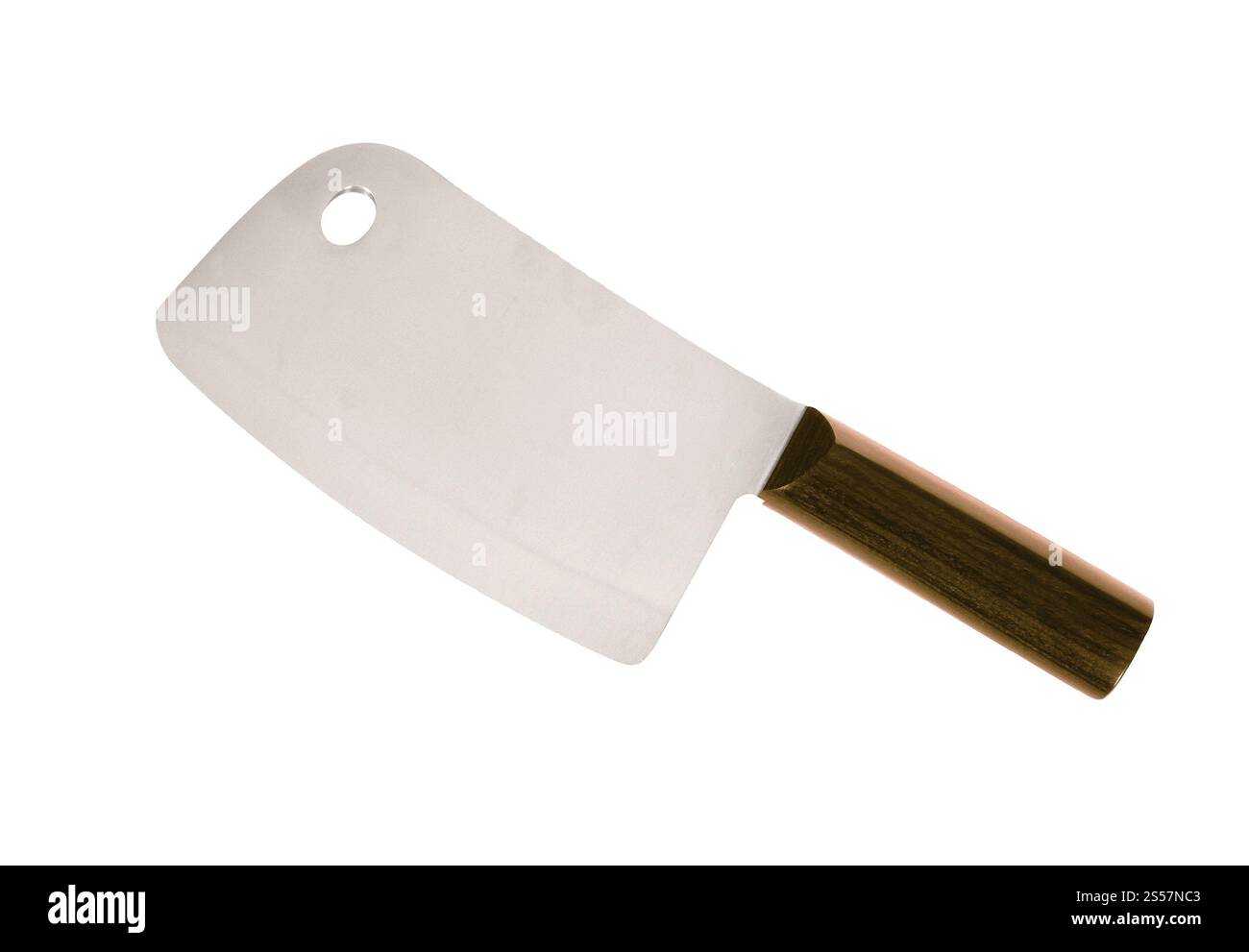 Sharp butcher's knife isolated on white background Stock Photo - Alamy
