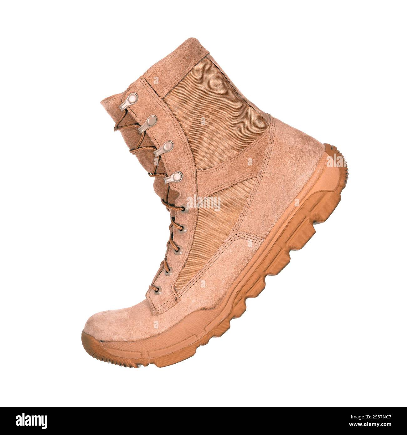 Army boot isolatde on white. Army boot isolatde Stock Photo - Alamy