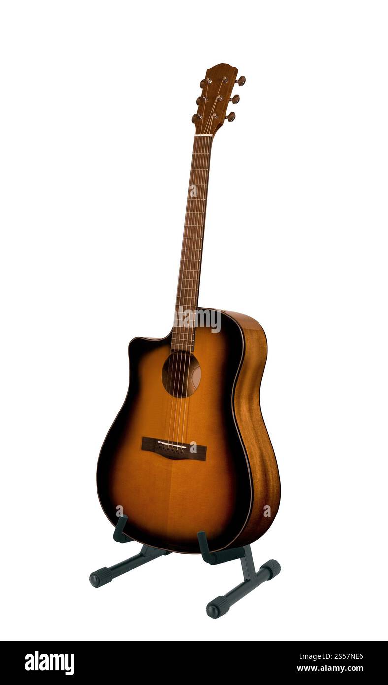 acoustic guitar stand on a white background. acoustic guitar stand ...