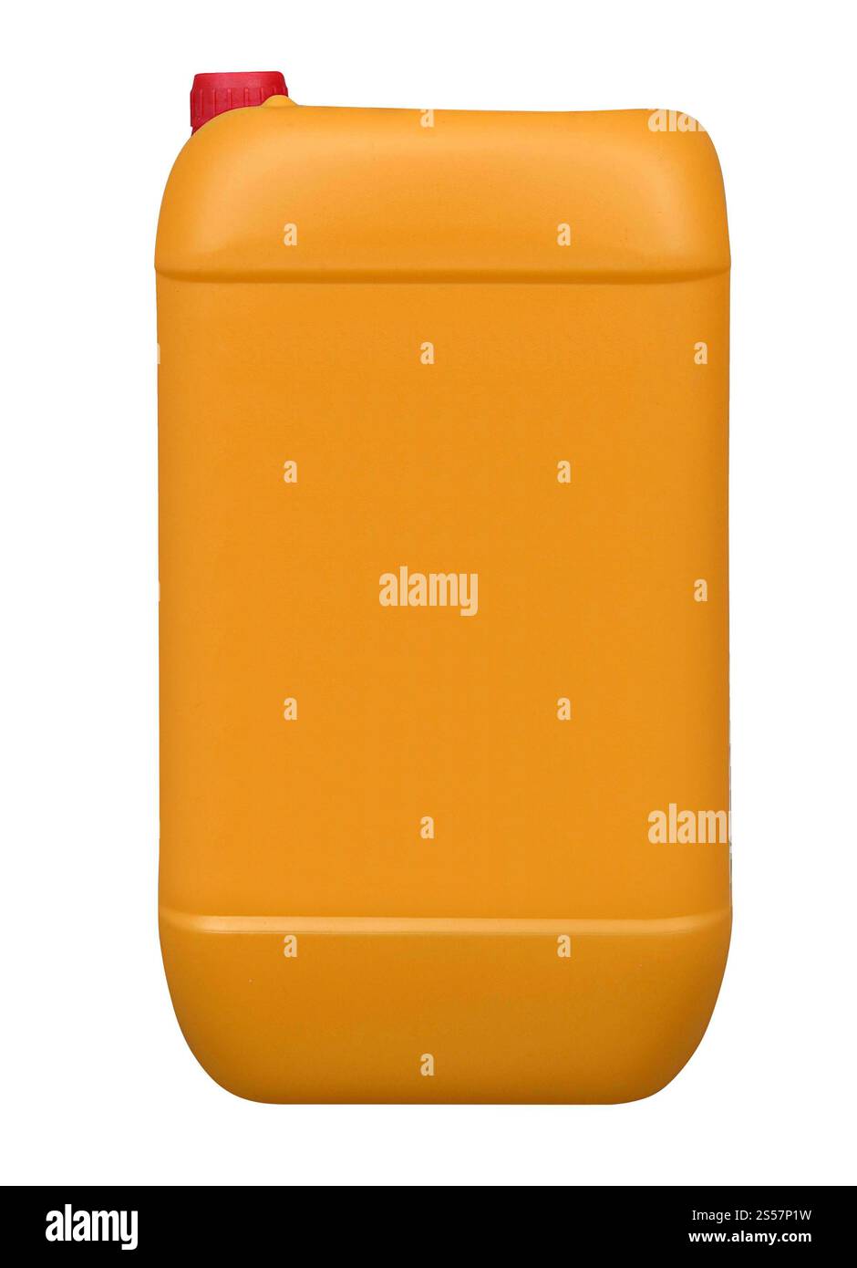 Orange plastic gallon, jerry can isolated on a white background. Orange ...