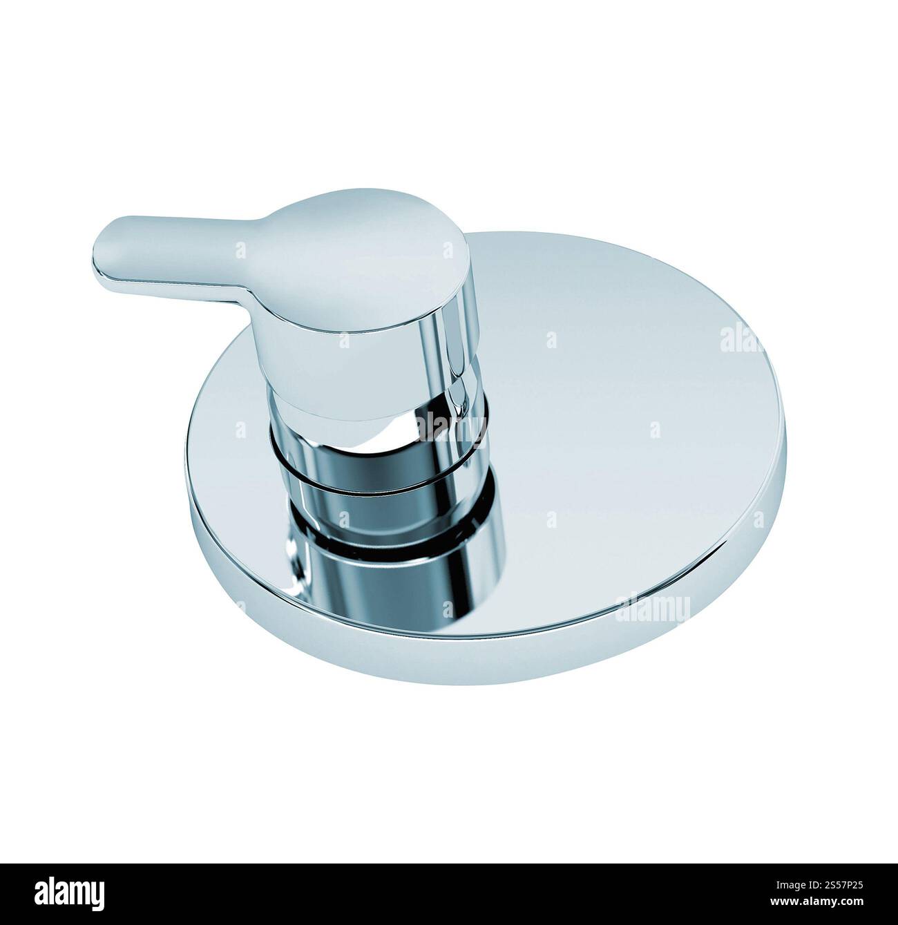 Shiny Shower Water Switcher Isolated on White Background. Shiny Shower ...