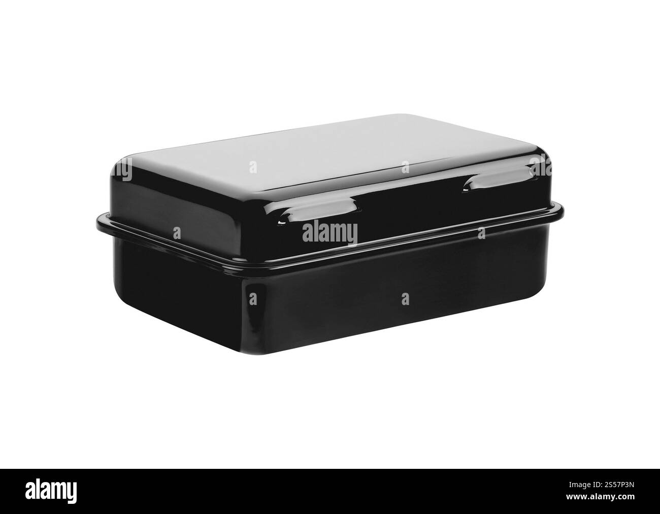 Black metal box isolated on white background. Black metal box isolated ...
