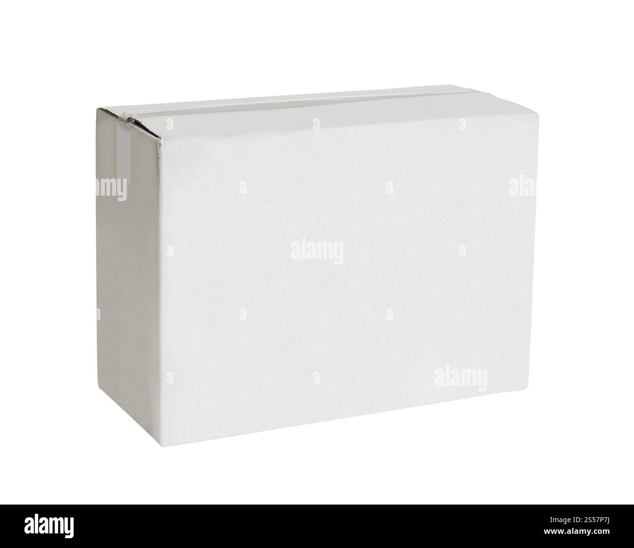 Closed cardboard box taped up and isolated. Closed cardboard box taped ...