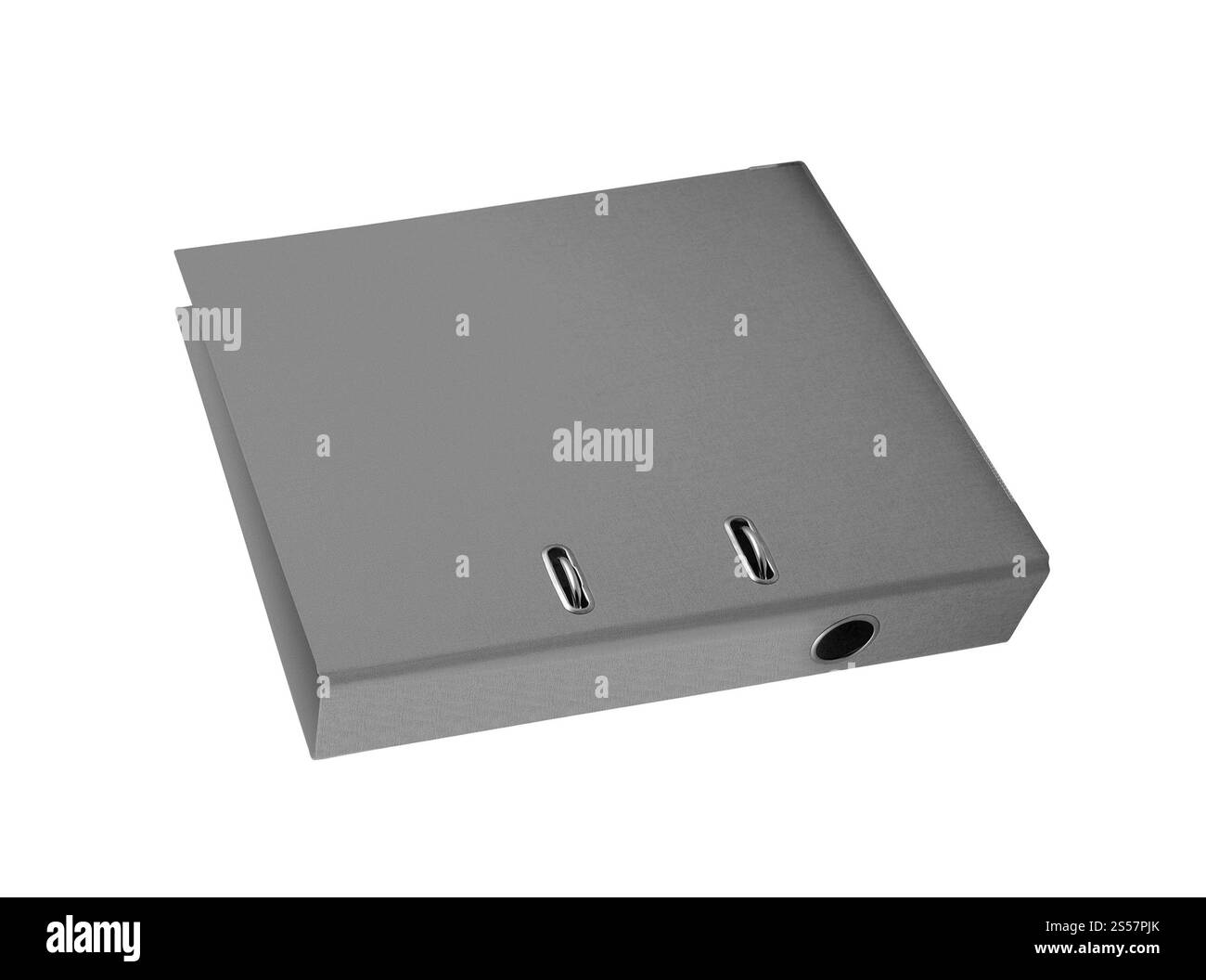 Blank closed office binder isolated on white background. Blank closed ...