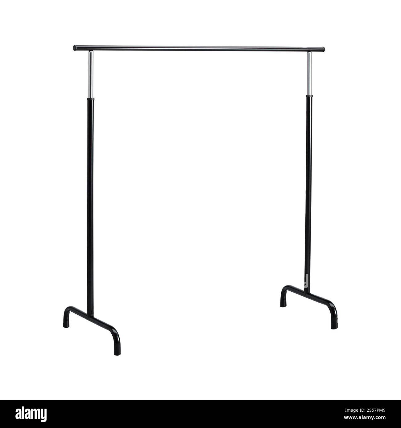 Basic adjustable garment clothing rack isolated on white background ...