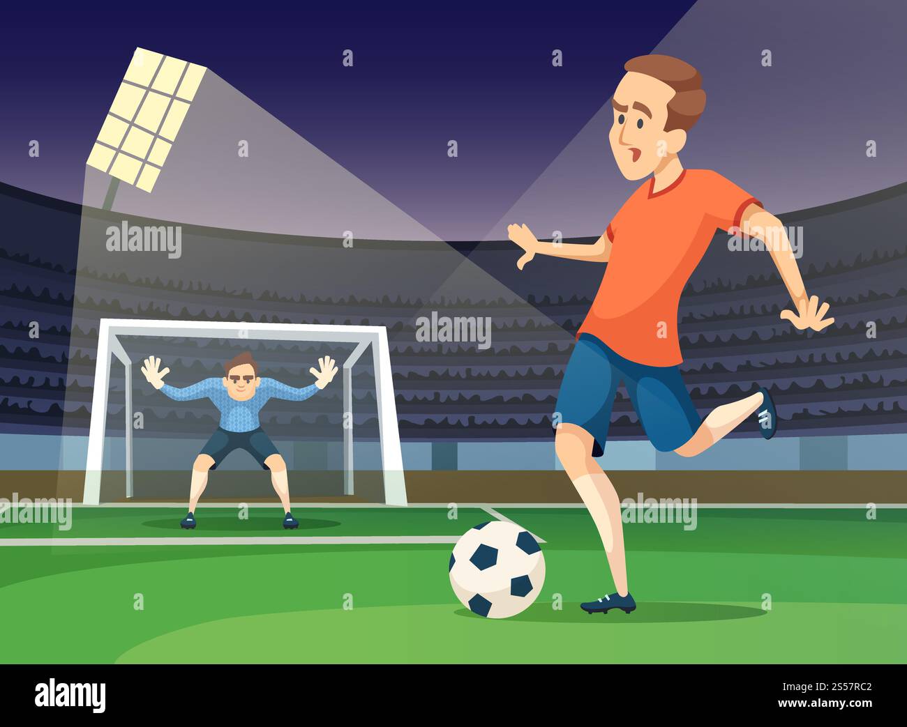 Background sport illustration of playing characters. Soccer mascots ...