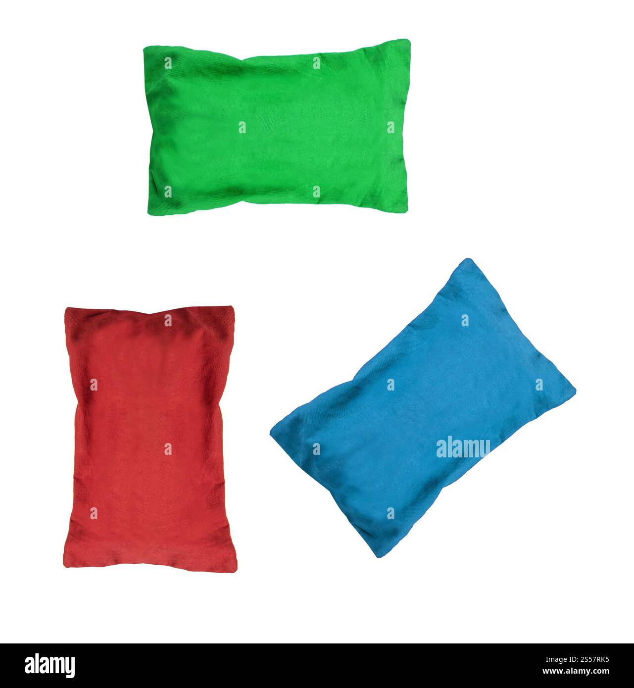 Bright pillows on blue Cut Out Stock Images & Pictures - Alamy