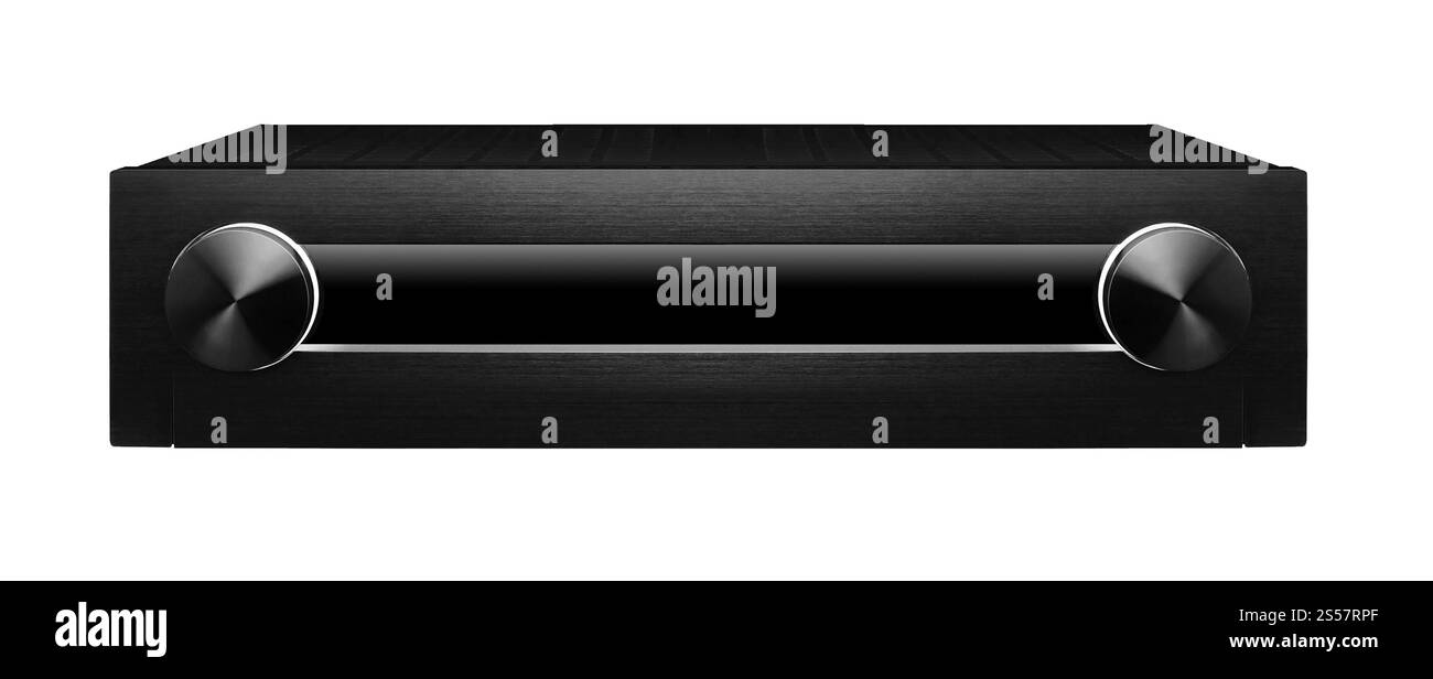 Black sound system isolated on white background. Black sound system ...