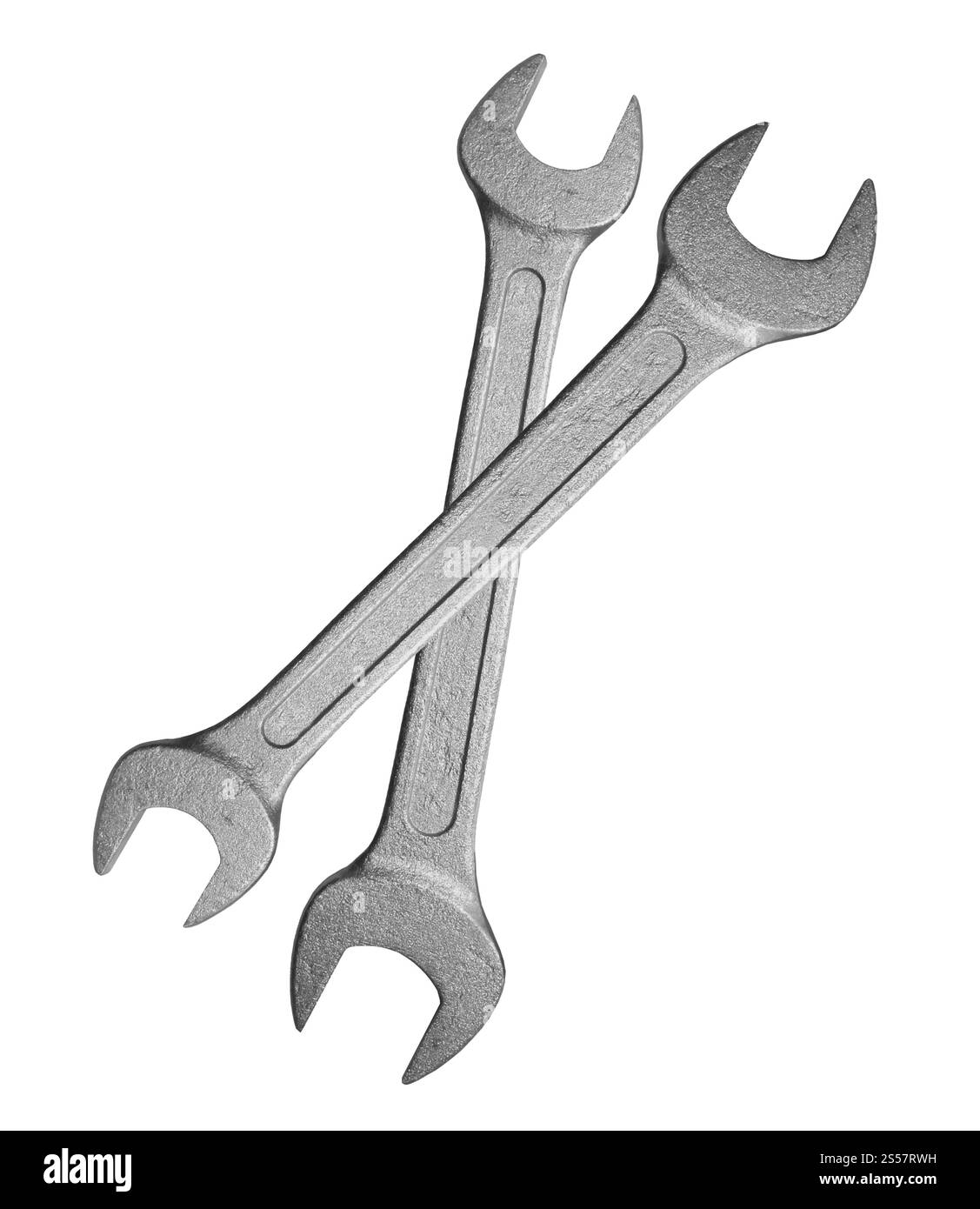 Two different wrenches isolated on white background. Two different ...