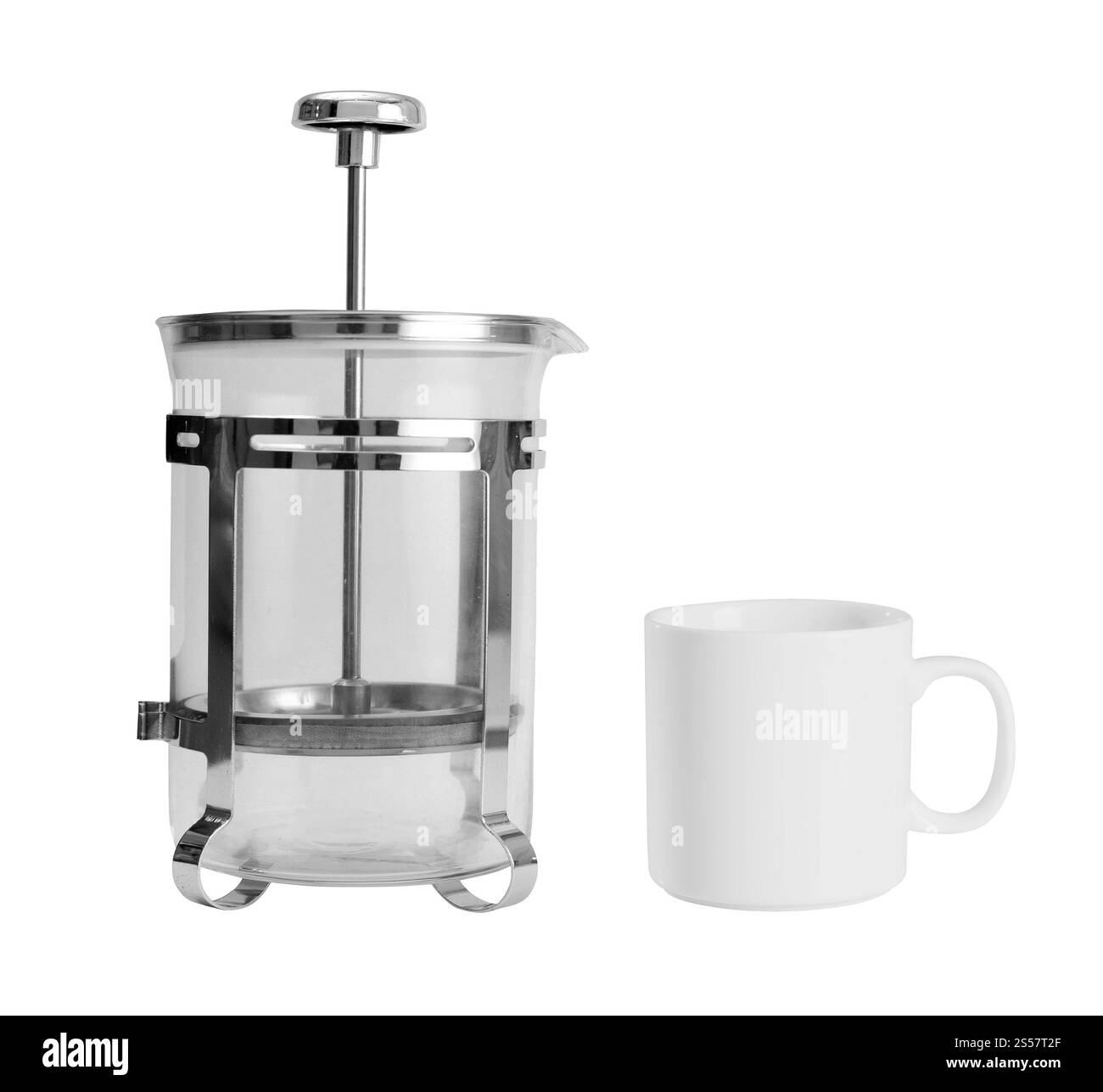 coffee maker isolated on white background. coffee maker with cup ...