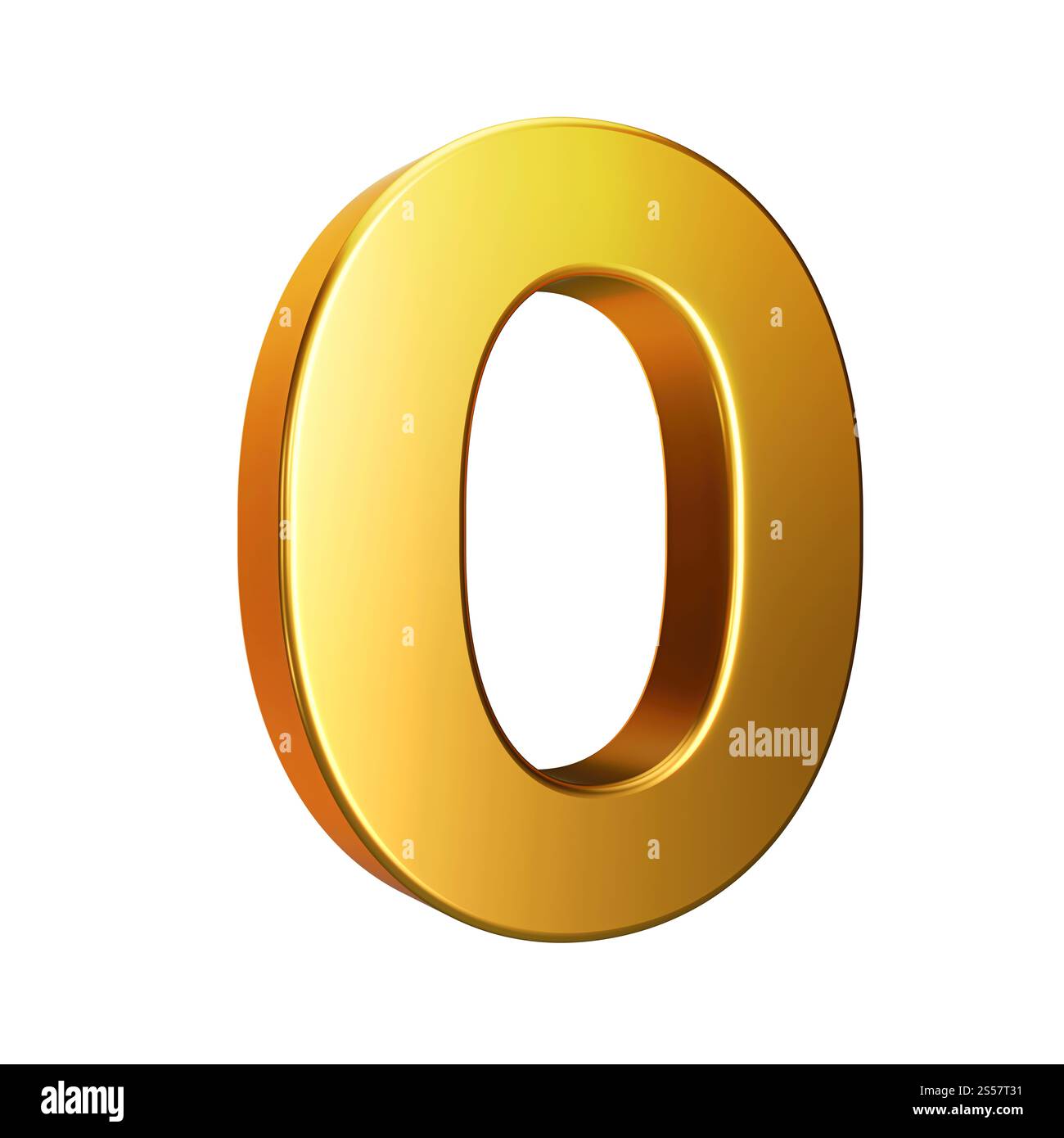 Golden font. Alphabet letter O isolated on a white background with ...