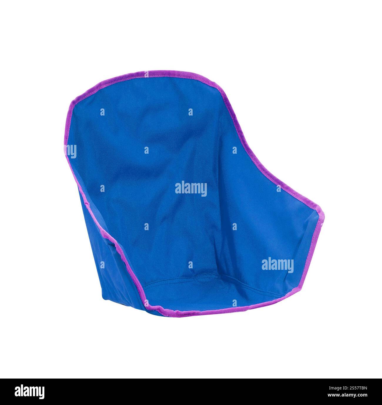 Blue folding camp chair isolated on white background. Blue folding camp ...