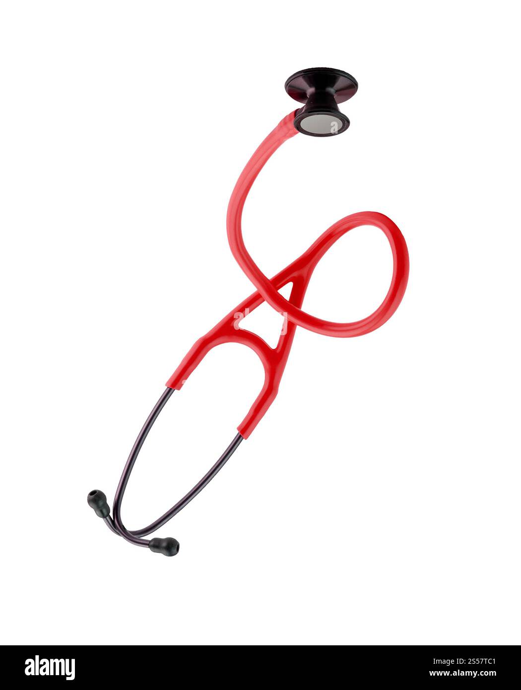 Red Stethoscope isolated on white background. Red Stethoscope isolated ...