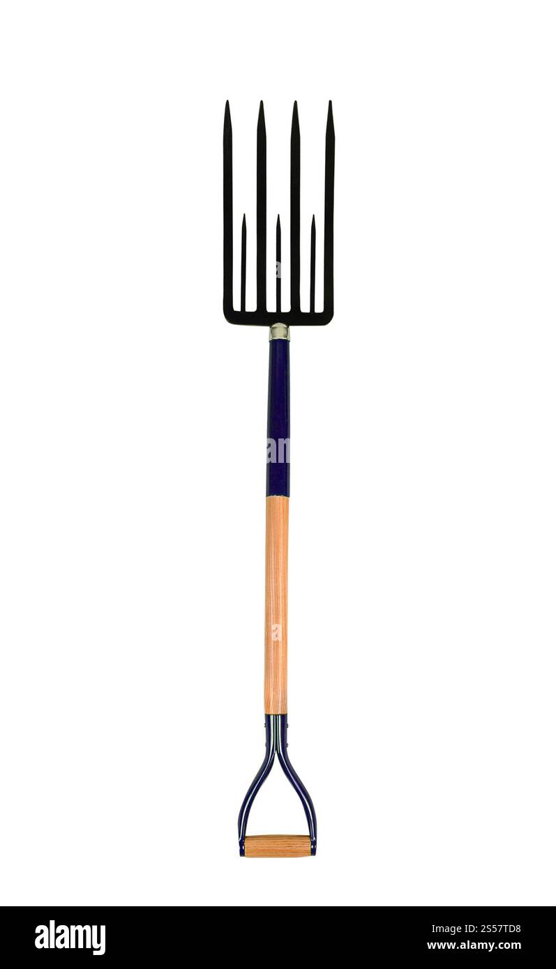 garden tool pitchfork isolated on white background. garden tool ...