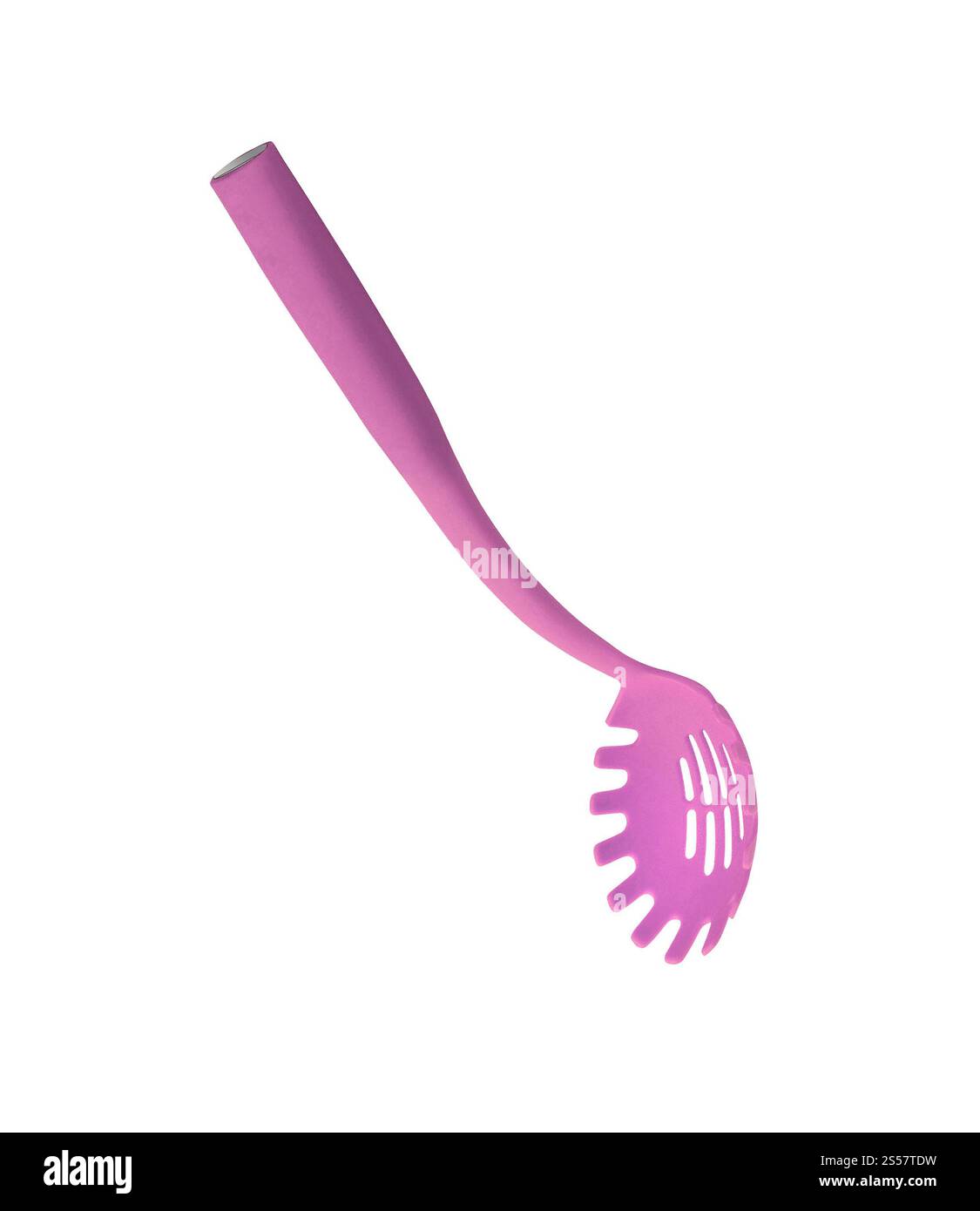 Spaghetti draining utensil isolated on white background. Spaghetti ...