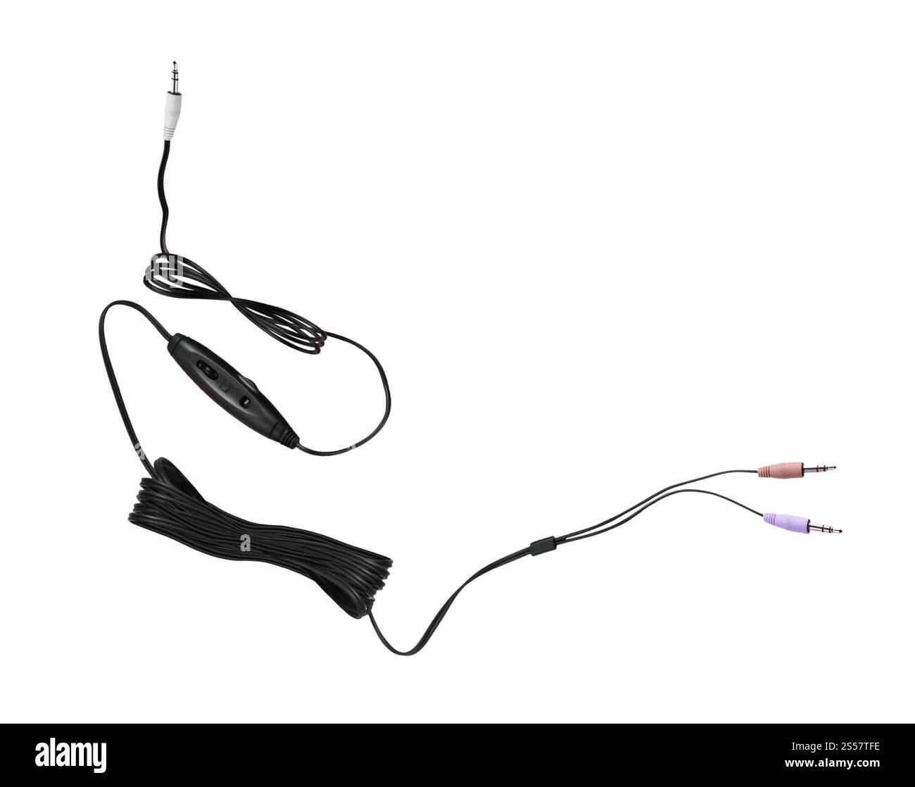 cables for multimedia isolated on white background. cables for ...