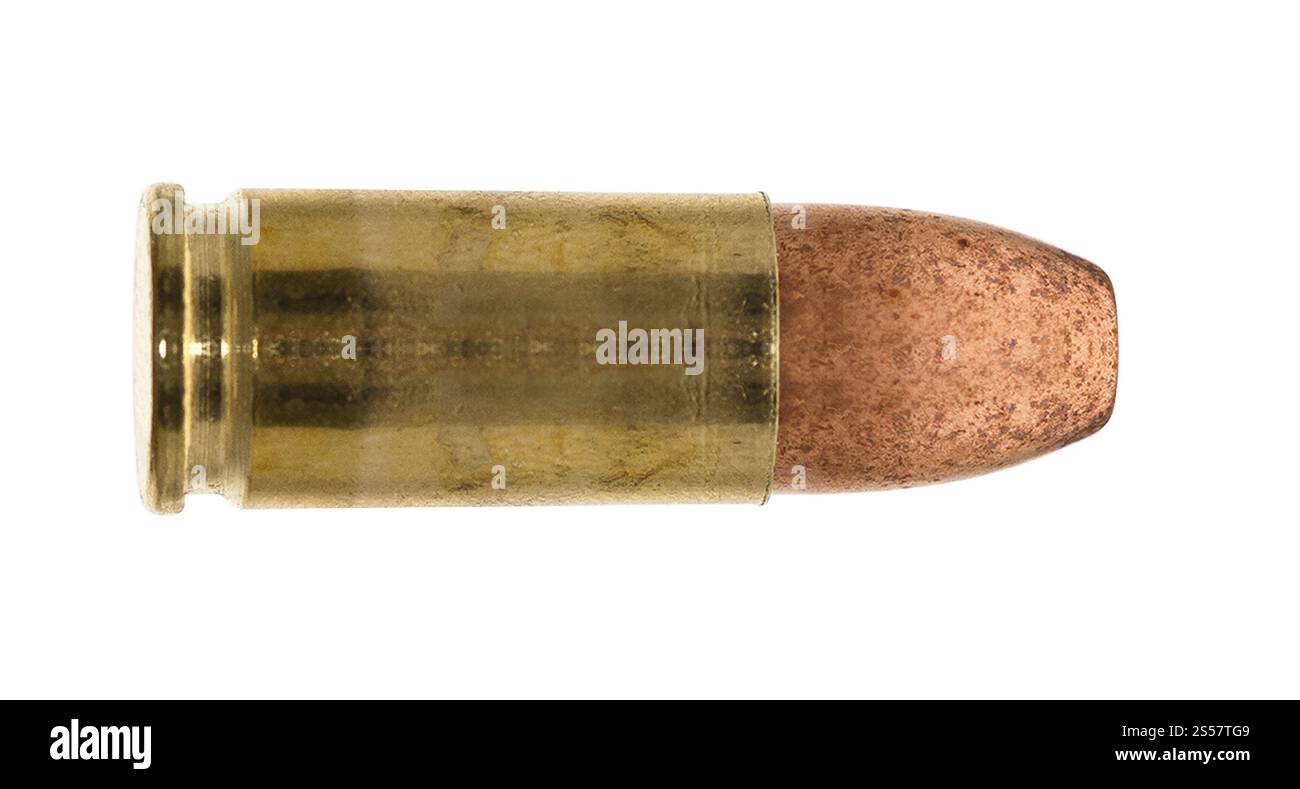 9mm Bullet isolated on white. 9mm Bullet Stock Photo - Alamy