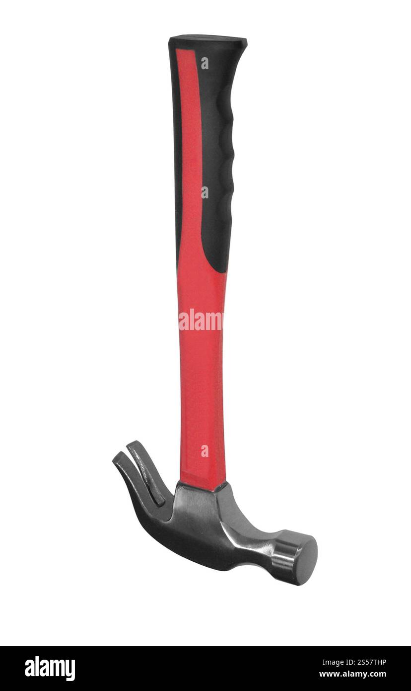 red hammer isolated on white background. red hammer isolated Stock ...