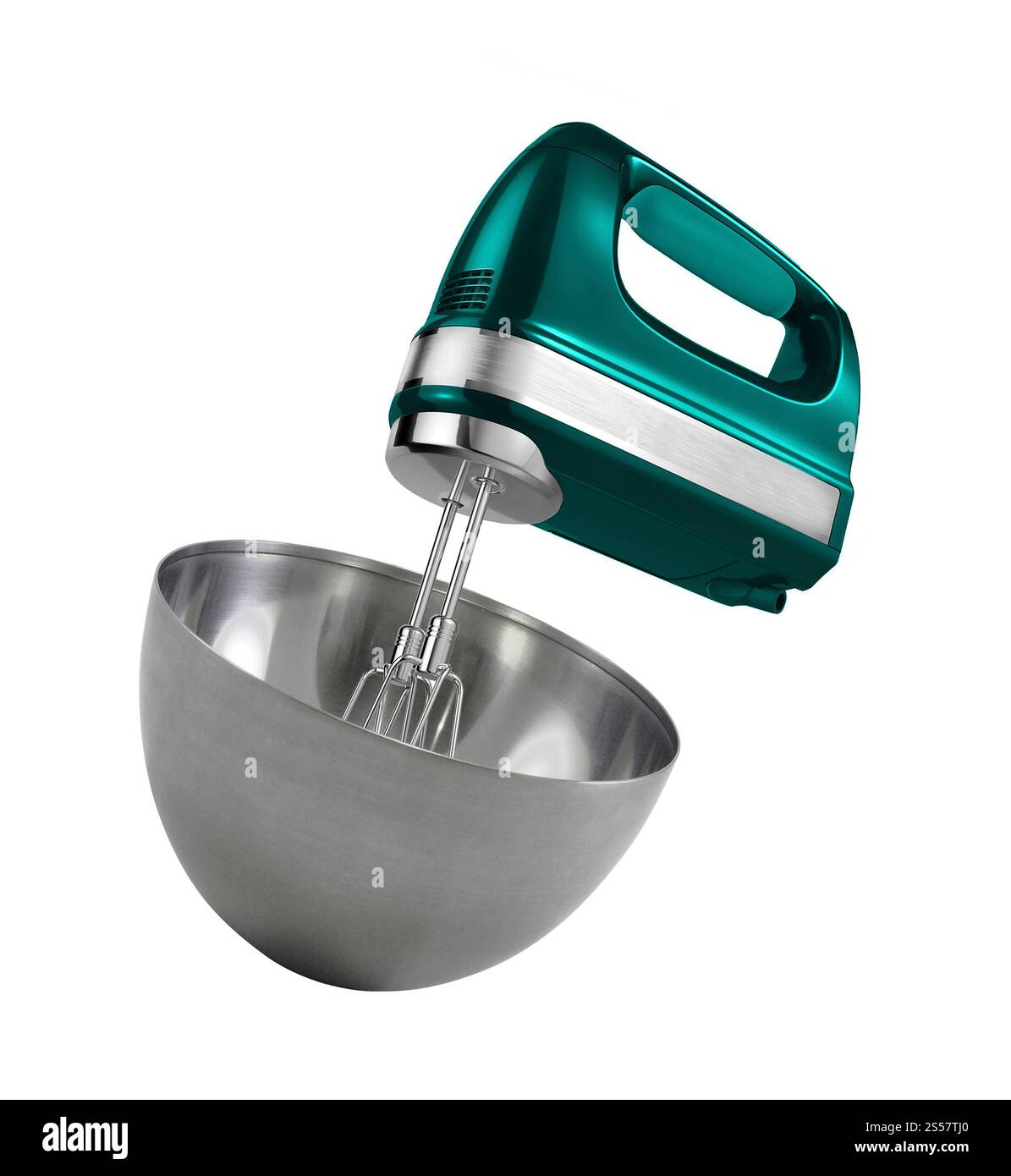 Kitchen electric hand mixer isolated on white background. Kitchen ...