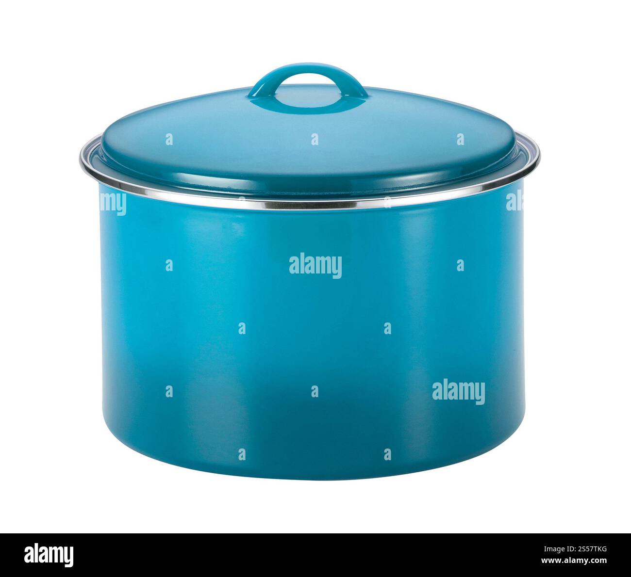 blue cooking pot isolated on white background. blue cooking pot ...