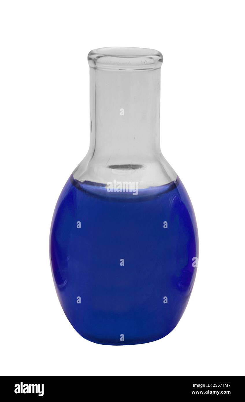 Chemical laboratory flask isolated on white background. Chemical ...
