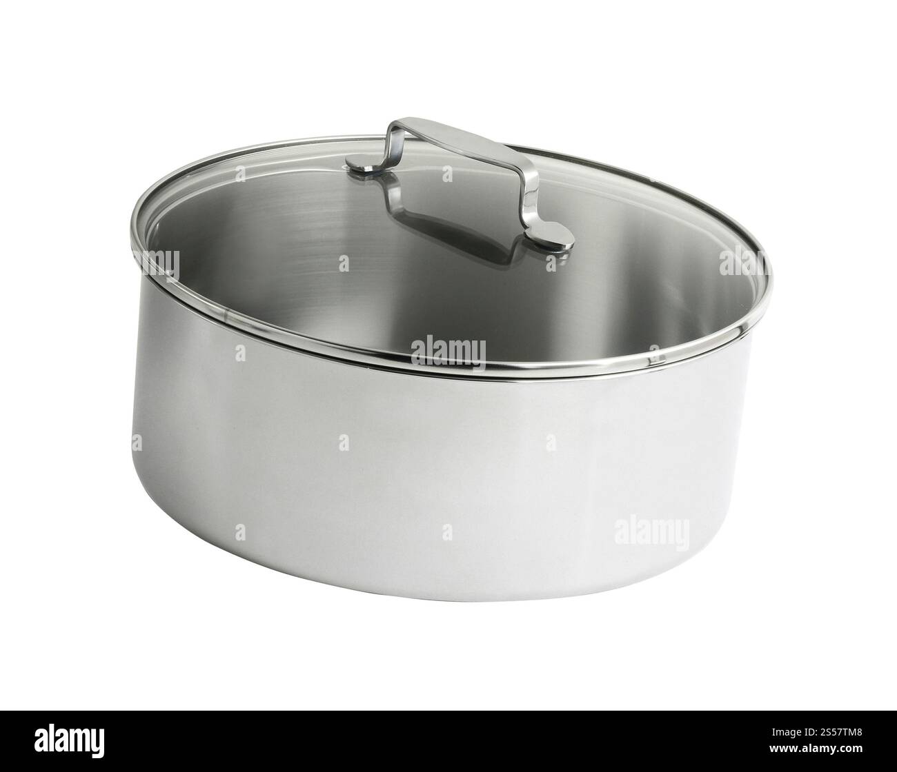 stainless steel cooking pot isolated on white background. stainless ...