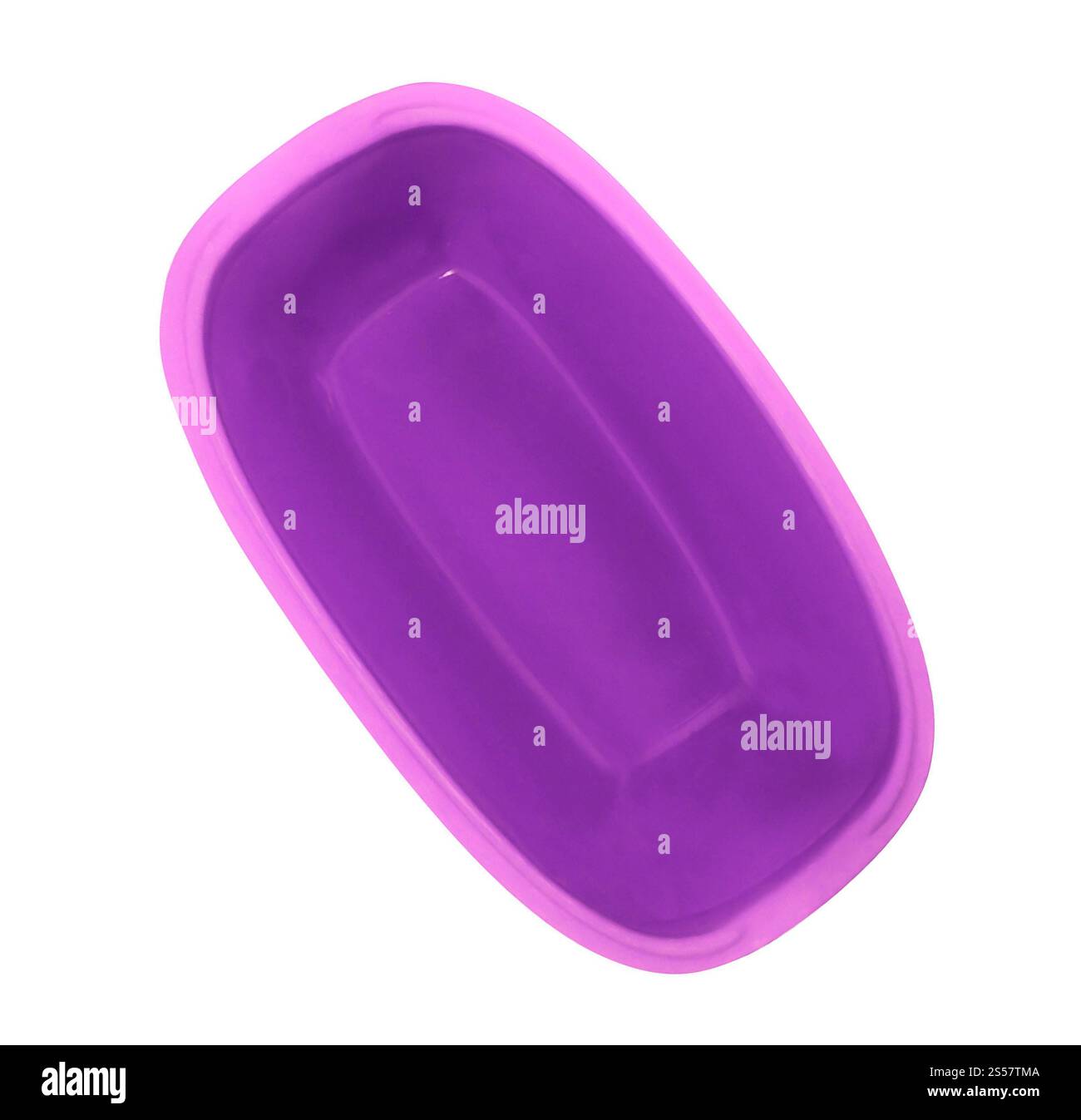 violet plastic wash bowl isolated on white background. violet plastic ...