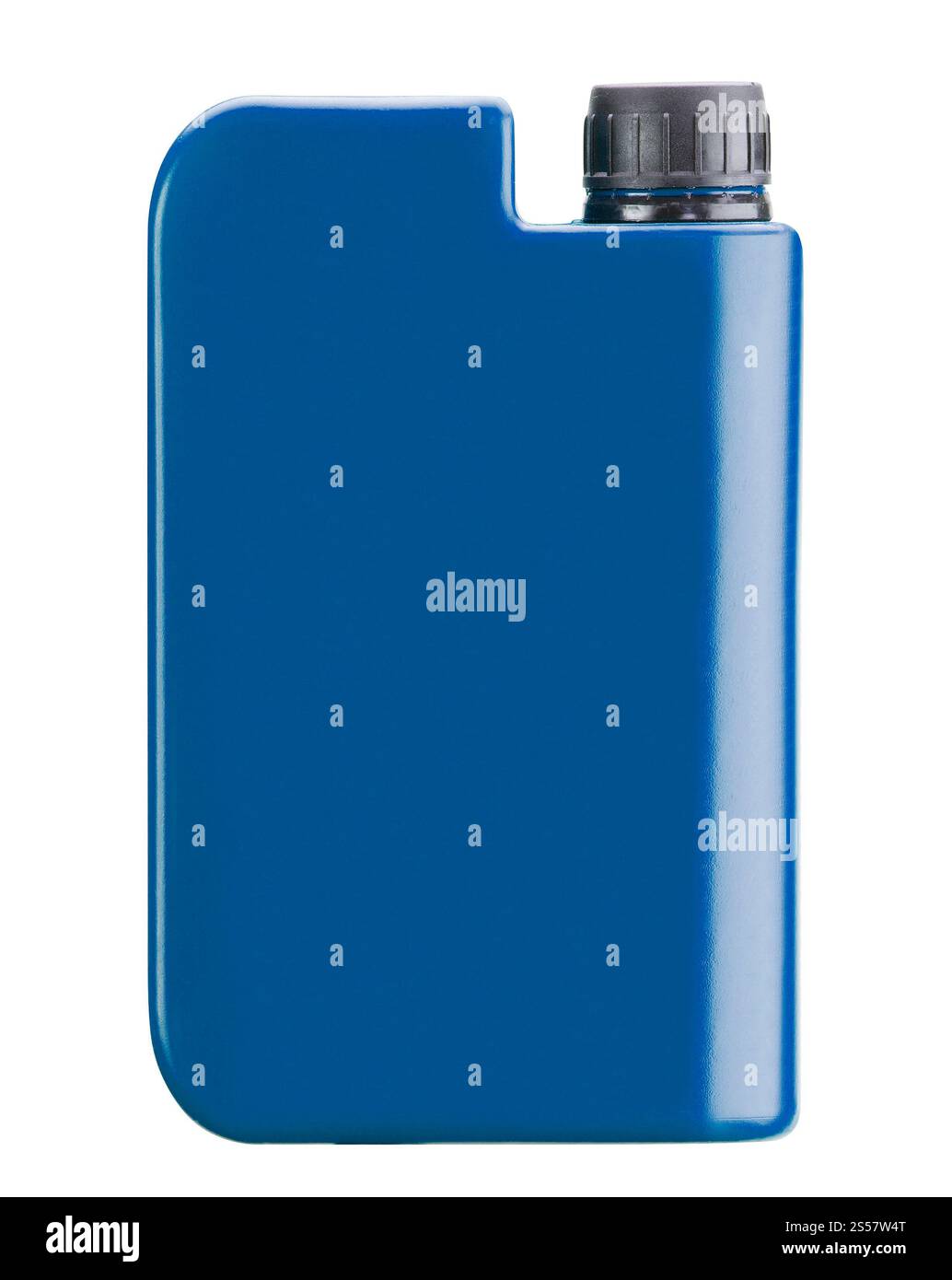 Blue plastic jerry can isolated on white background. Blue plastic jerry ...