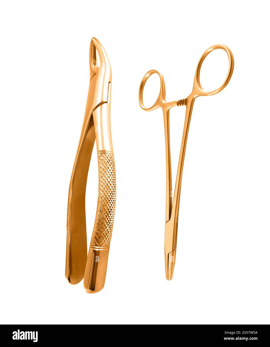 Surgical instruments isolated on white. Surgical instruments isolated ...