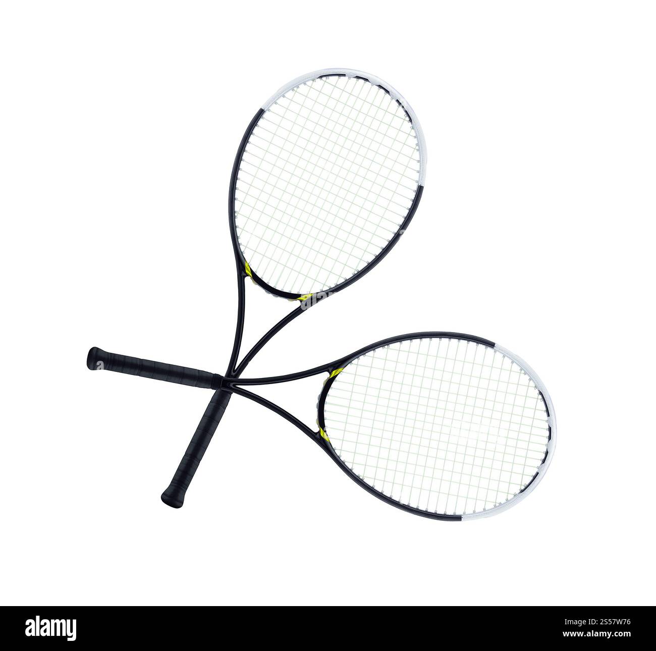 Tennis rockets isolated on white background Stock Photo - Alamy