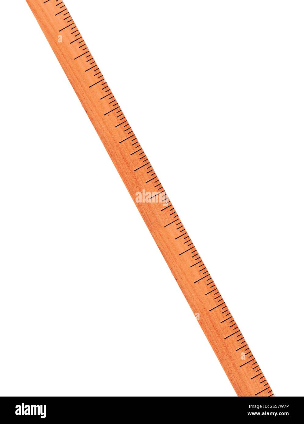 XL Wooden Ruler with Path isolated on white background. XL Wooden Ruler ...