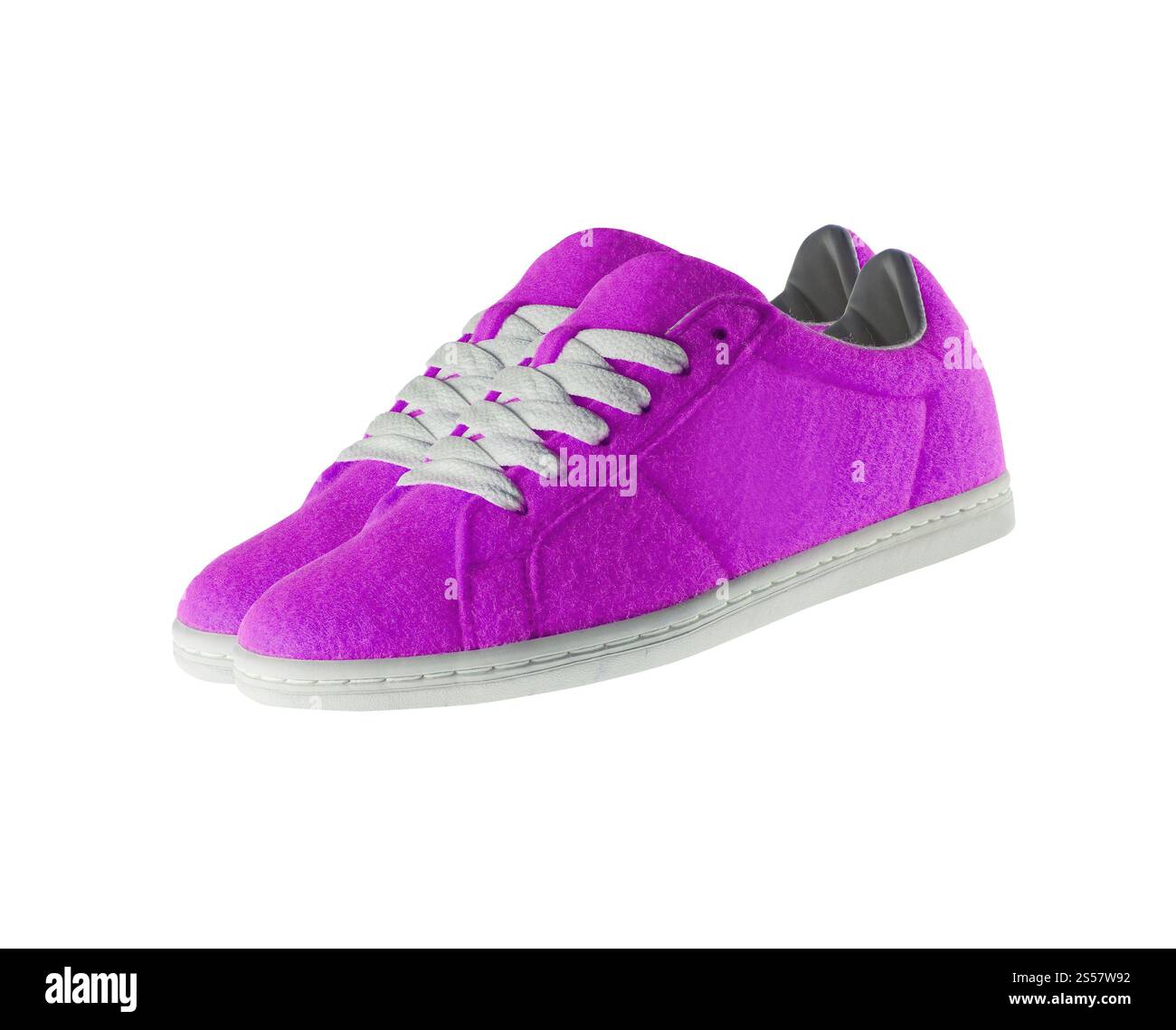violet shoes isolated on white background Stock Photo - Alamy