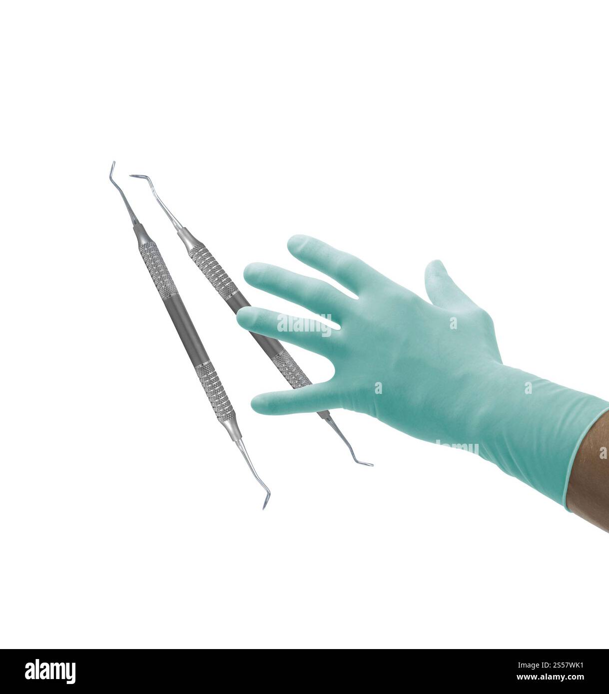 Doctor hand in sterile gloves isolated on white background. Doctor hand ...