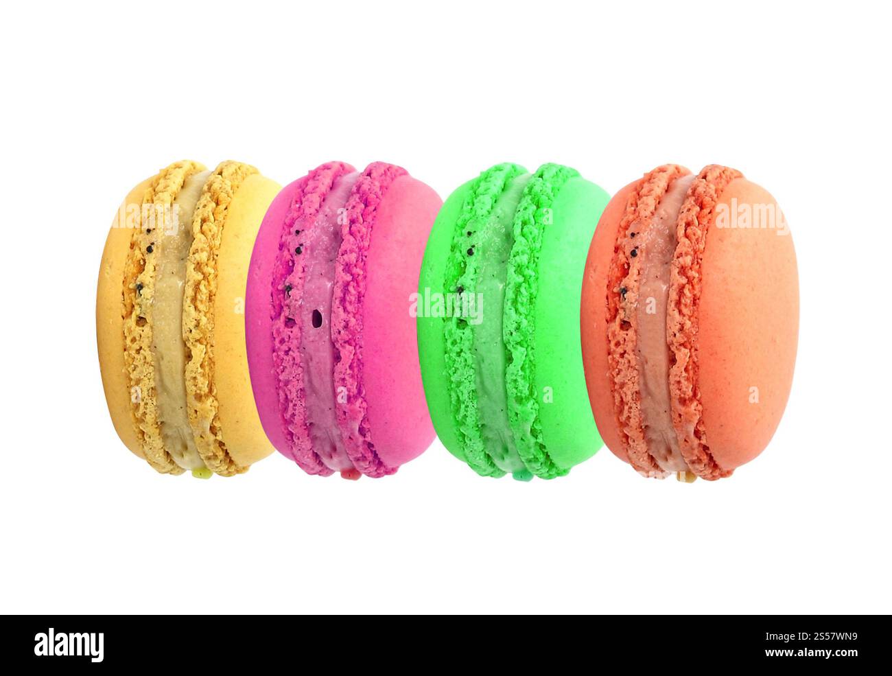 macaroons variety isolated on white background. macaroons variety ...