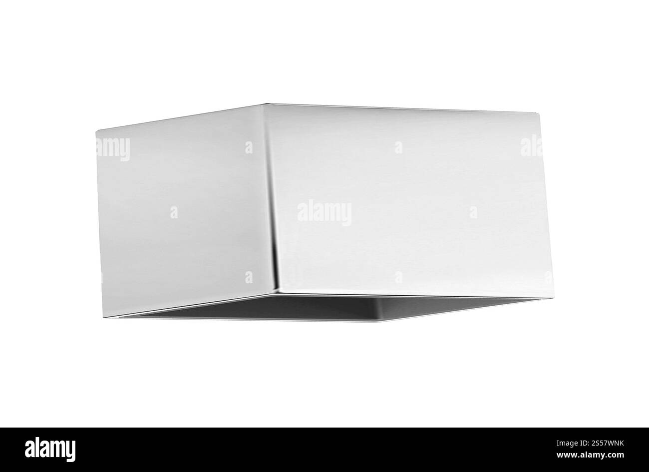 Open empty plastic box isolated on white background. Open empty plastic ...