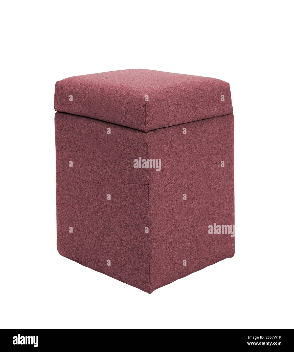 red footstool isolated on white background Stock Photo - Alamy