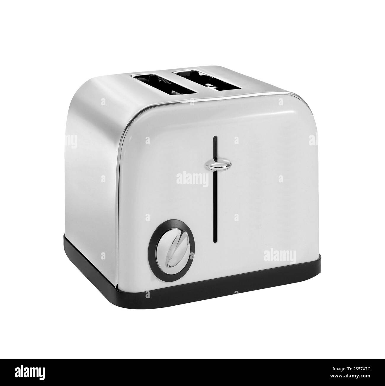 Common chrome toaster isolated on white background Stock Photo - Alamy