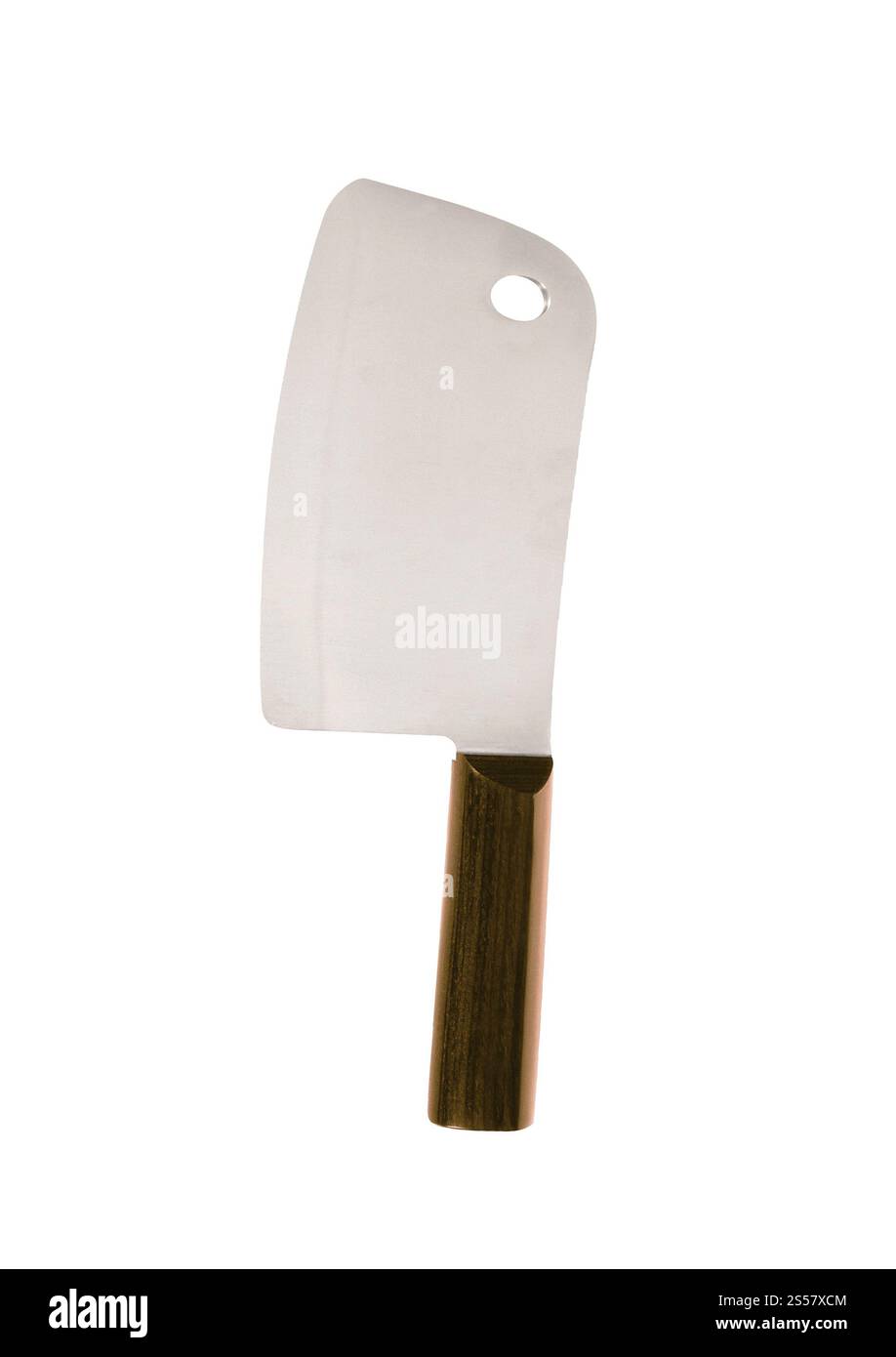 Sharp butchers knife isolated on white background Stock Photo - Alamy