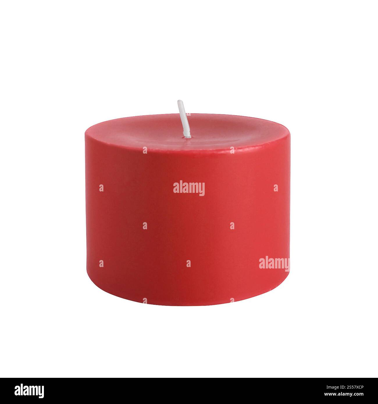 Burning red christmas candle Cut Out Stock Images & Pictures - Alamy