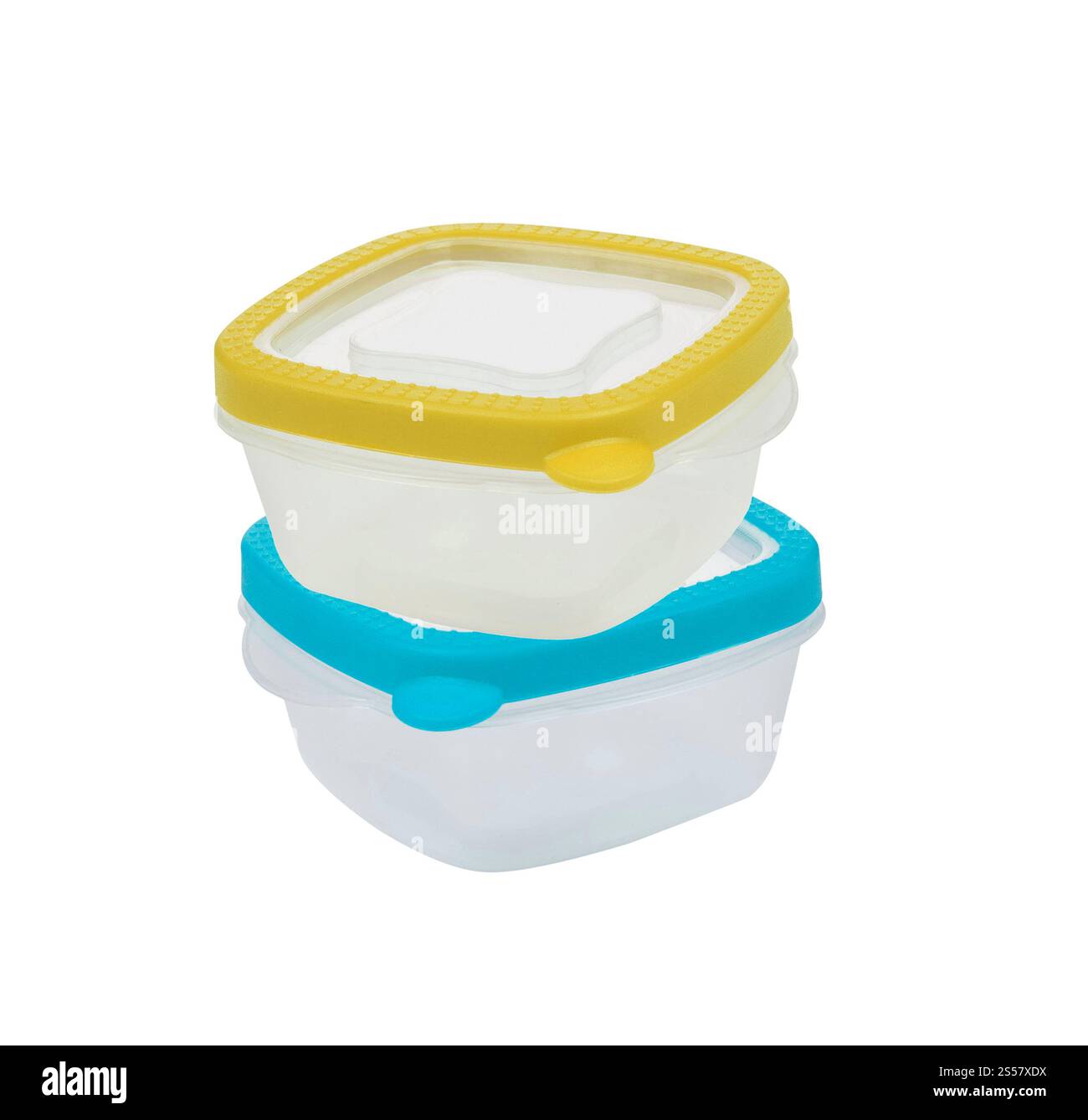 Empty food plastic containers isolated on white background Stock Photo ...