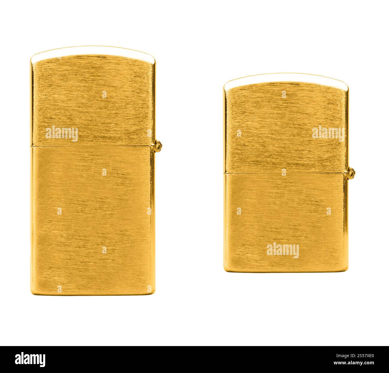 Elegant golden gas cigarette lighter isolated on white background Stock ...