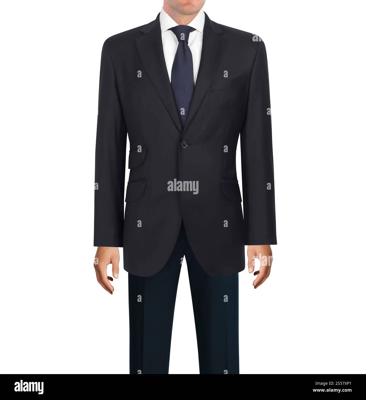 Well-dressed man in suit and tie isolated on white background Stock ...