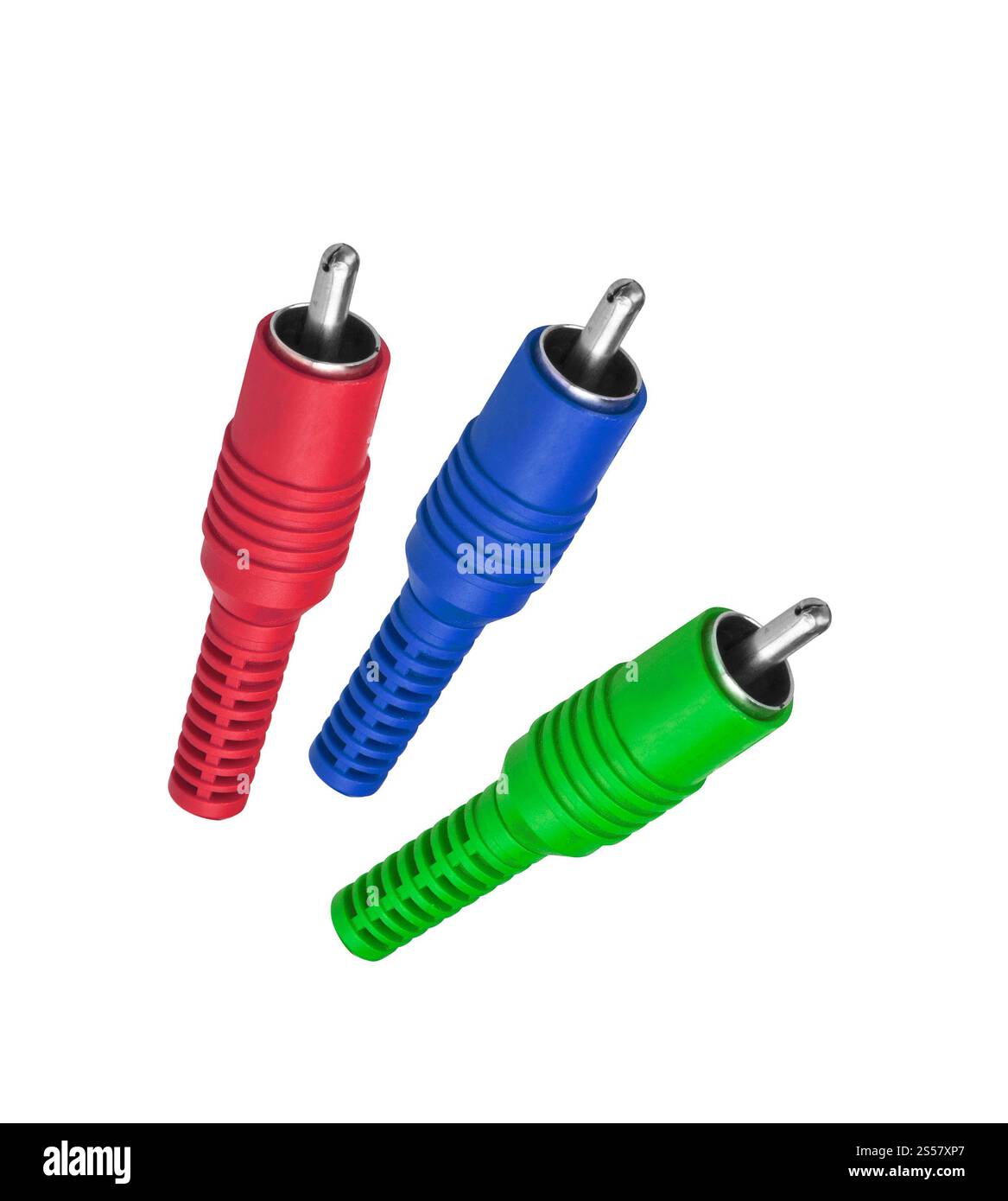 Audio jacks connector on a white background Stock Photo - Alamy