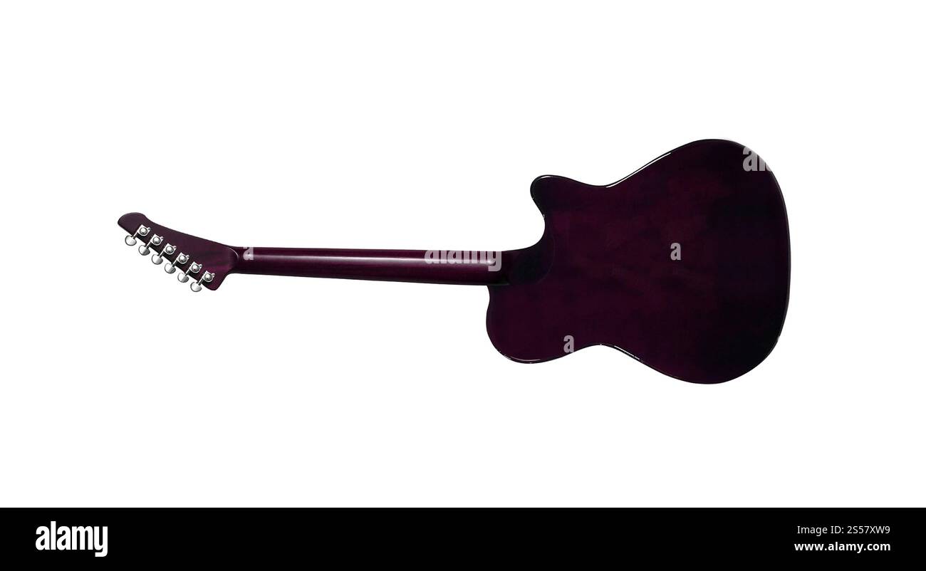 wooden electric guitar back side view Stock Photo - Alamy