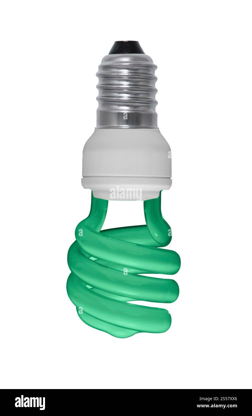 ECO LED light bulb isolated on white background Stock Photo - Alamy