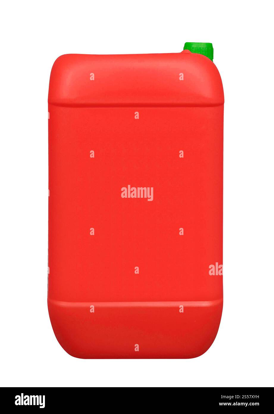 Red plastic gallon, jerry can isolated on a white background Stock ...