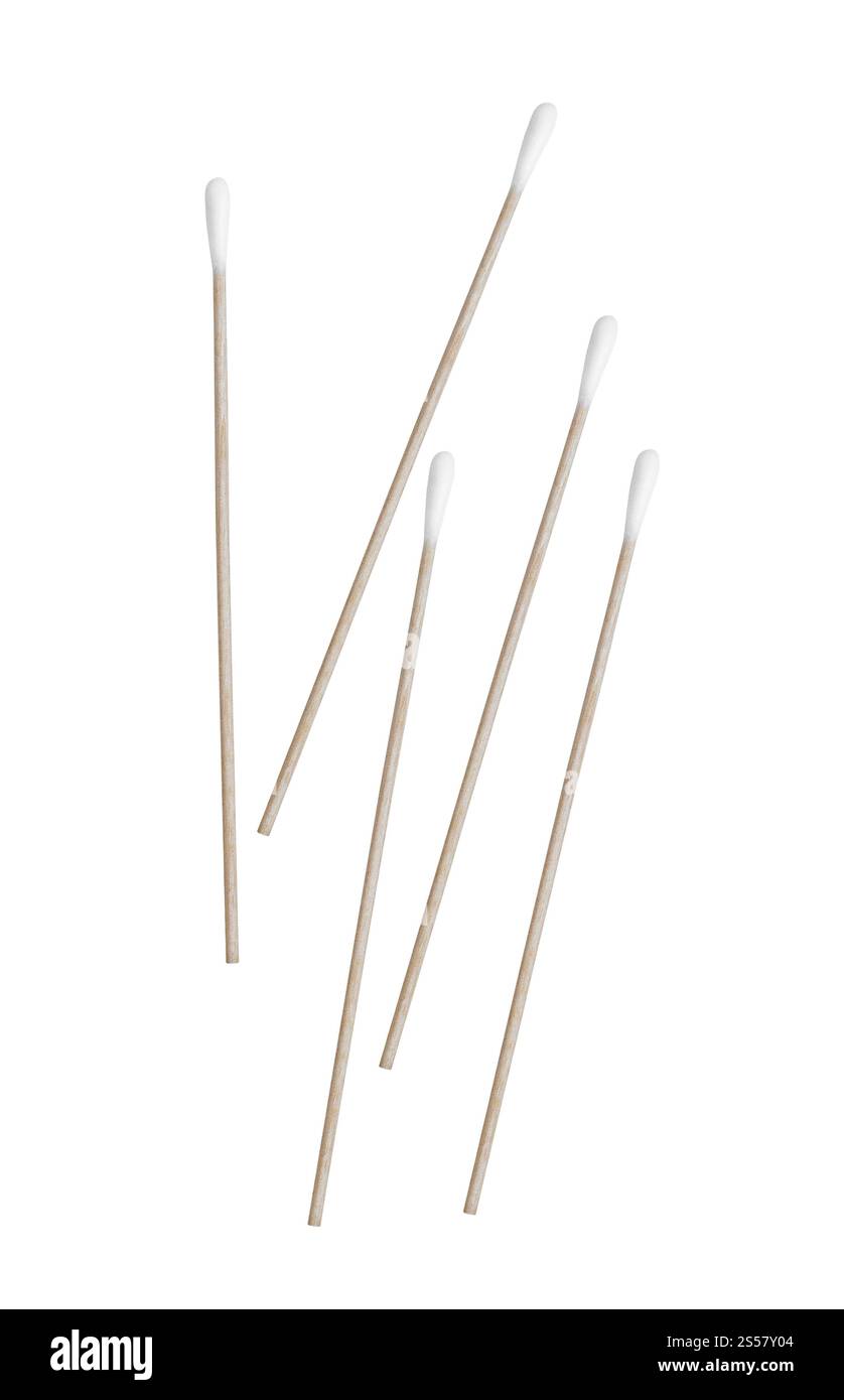 Cotton swabs for cleaning ear isolated on white background Stock Photo ...